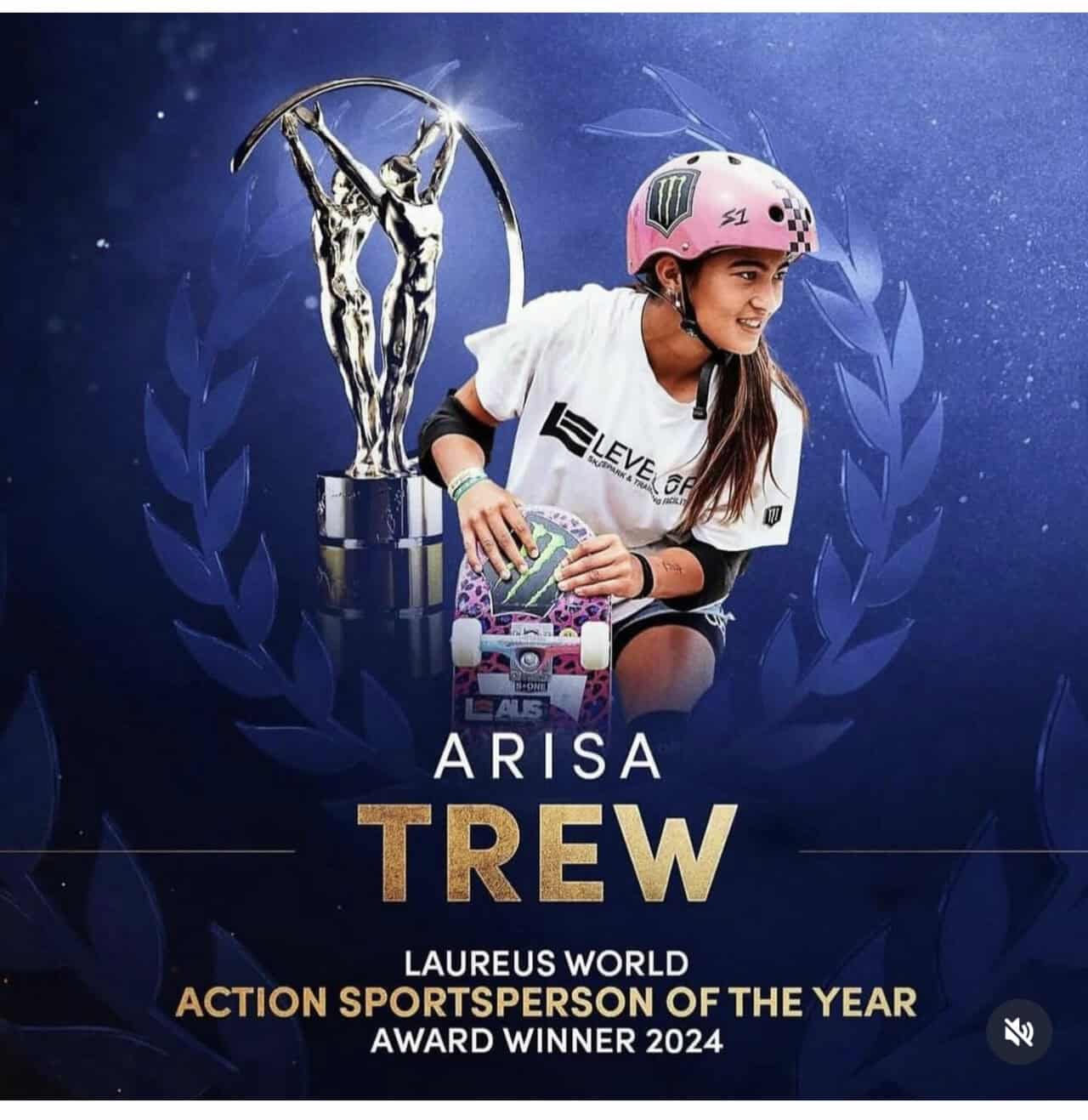 Arisa Trew wins 2024 Laureus World Sports Award (Action Sports Person ...